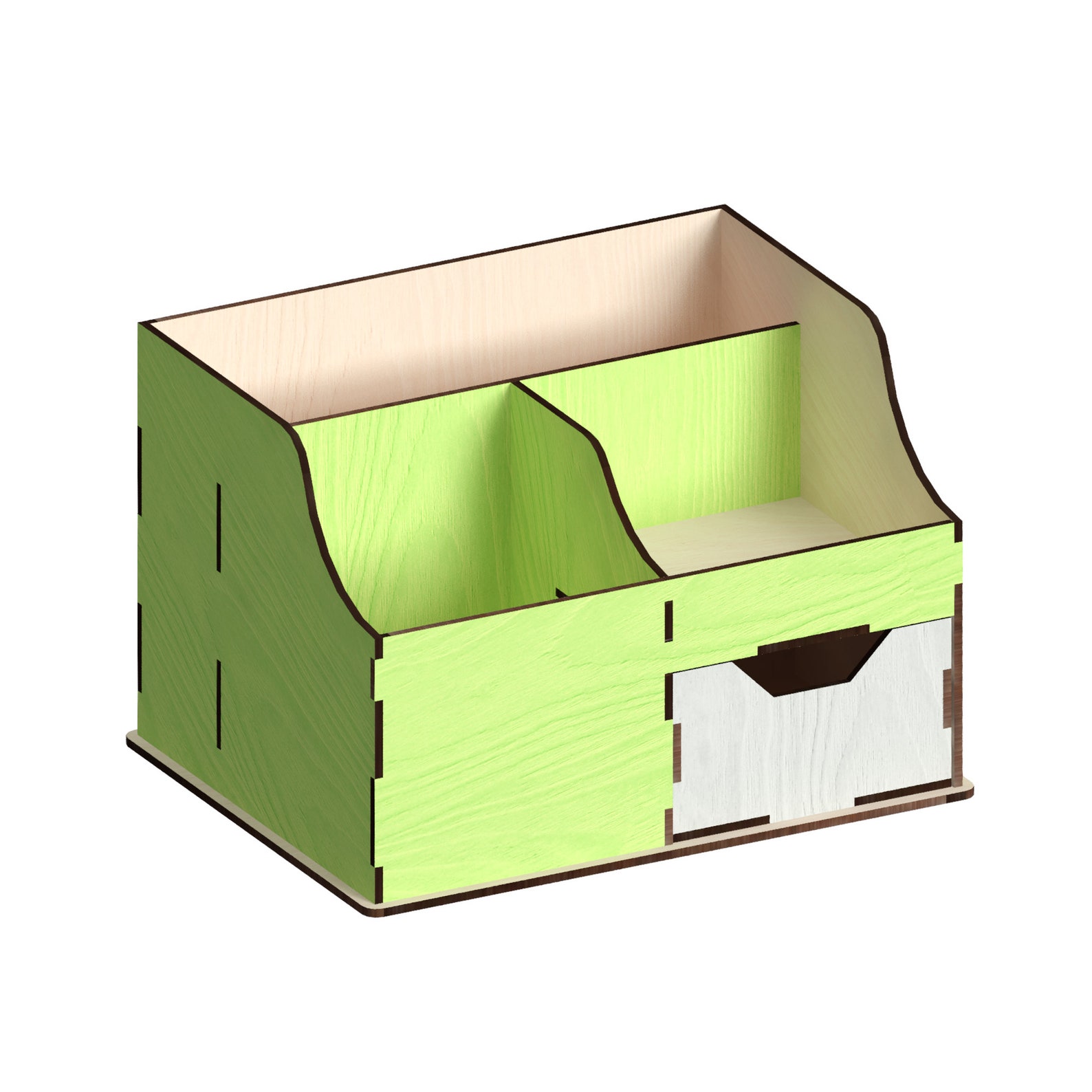 Desk Organizer Laser Cut Files Laser Cut Template Vector | Etsy