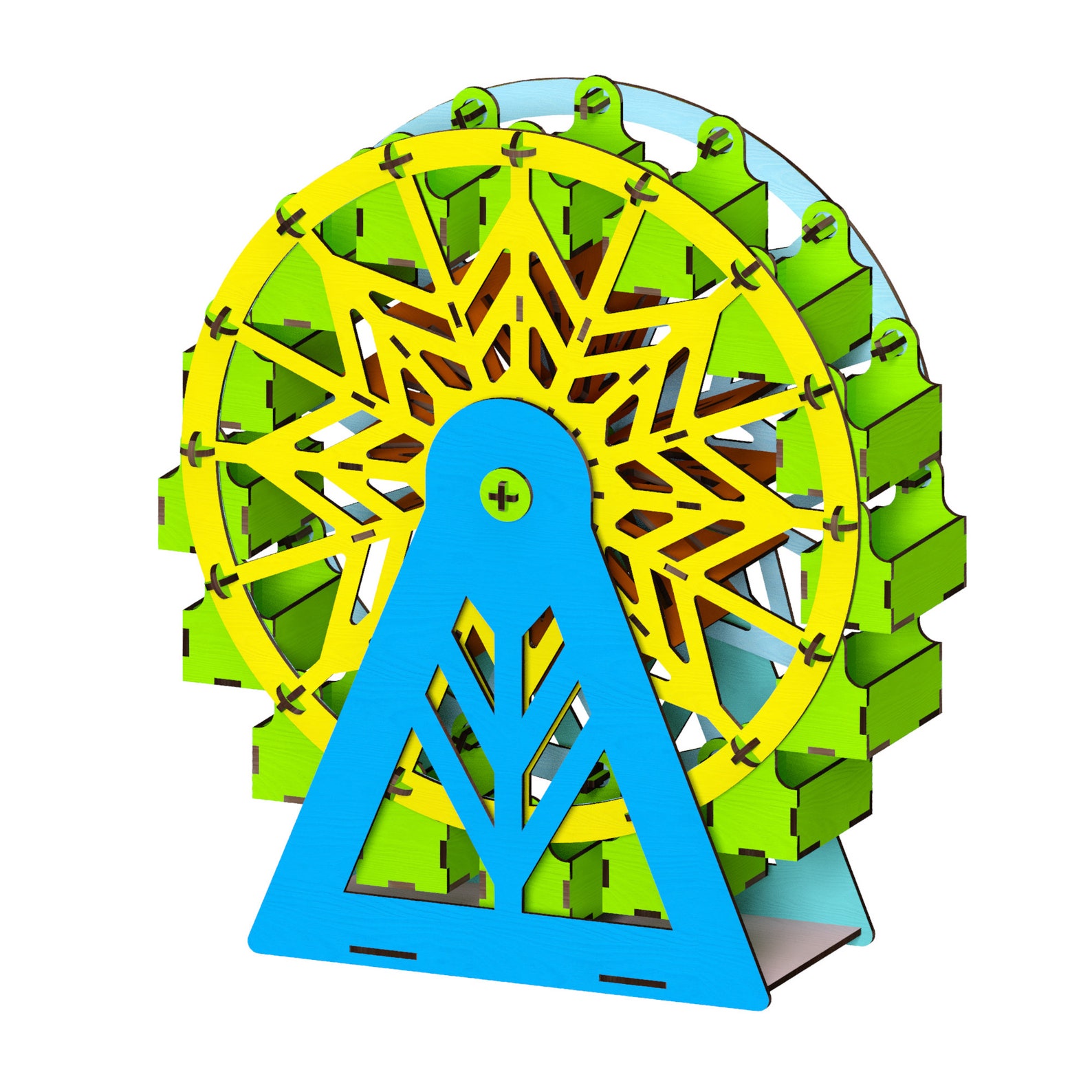 Ferris Wheellaser Cut Files Laser Cut Template Vector for | Etsy