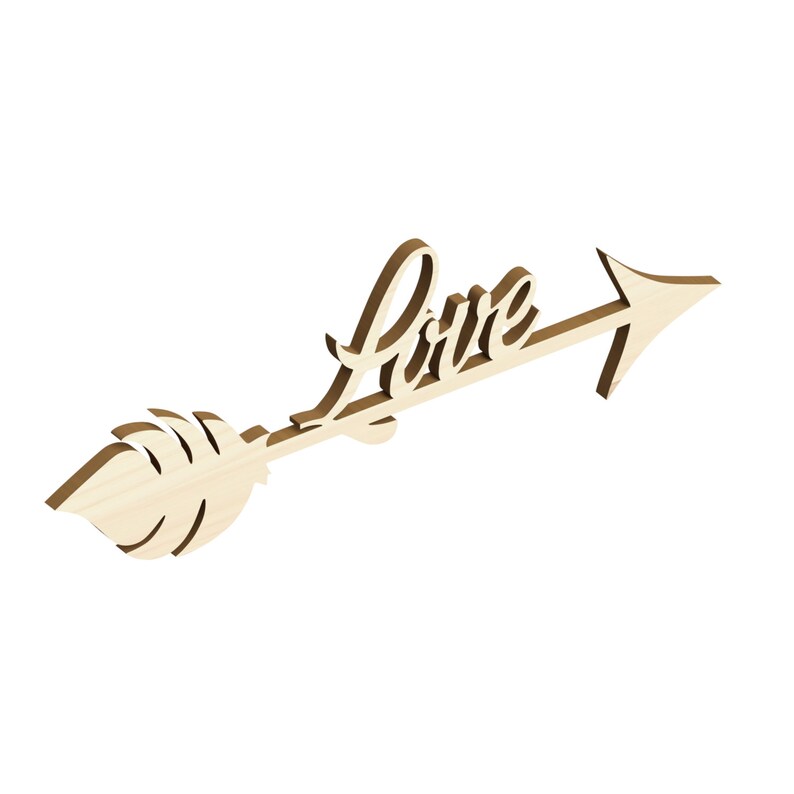 Love Arrow Laser Cut Files SvgDxfPdfAiCdrEps laser | Etsy