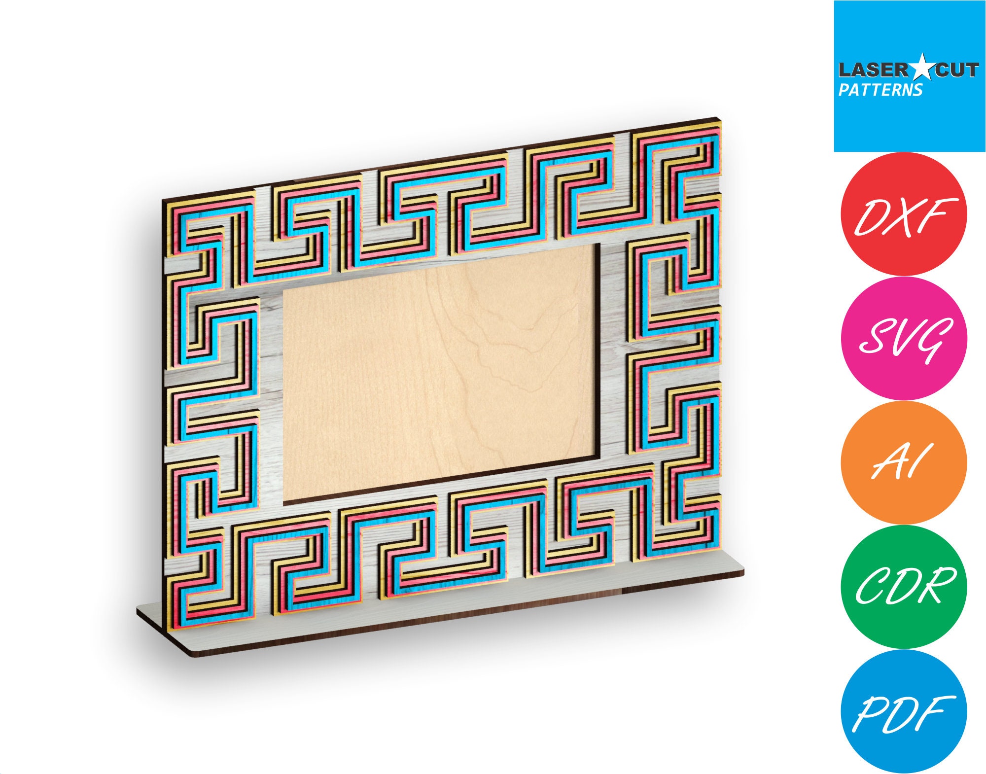 Photo Frame Laser Cut Files Svgdxfpdfaicdreps Laser | Etsy