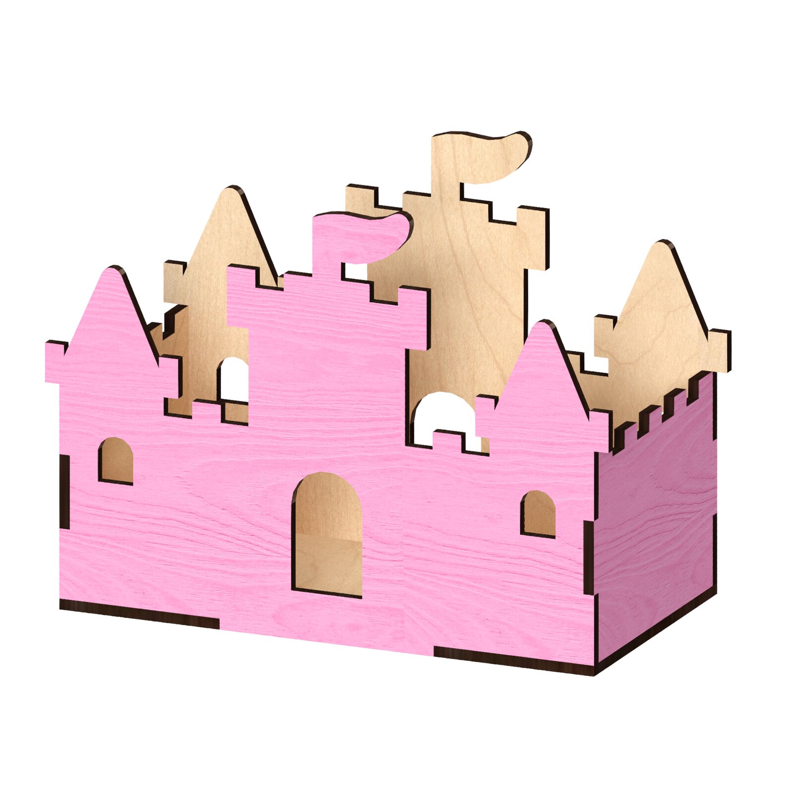 Castle Boxlaser Cut Files Laser Cut Template Vector for - Etsy