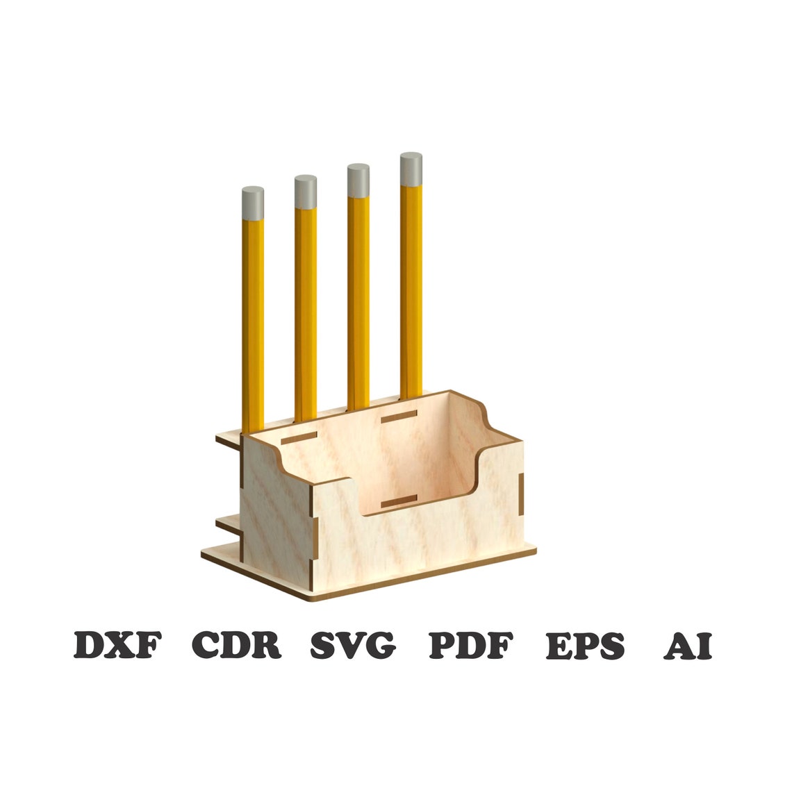 Business Card and pen Holder Laser Cut Files | Etsy