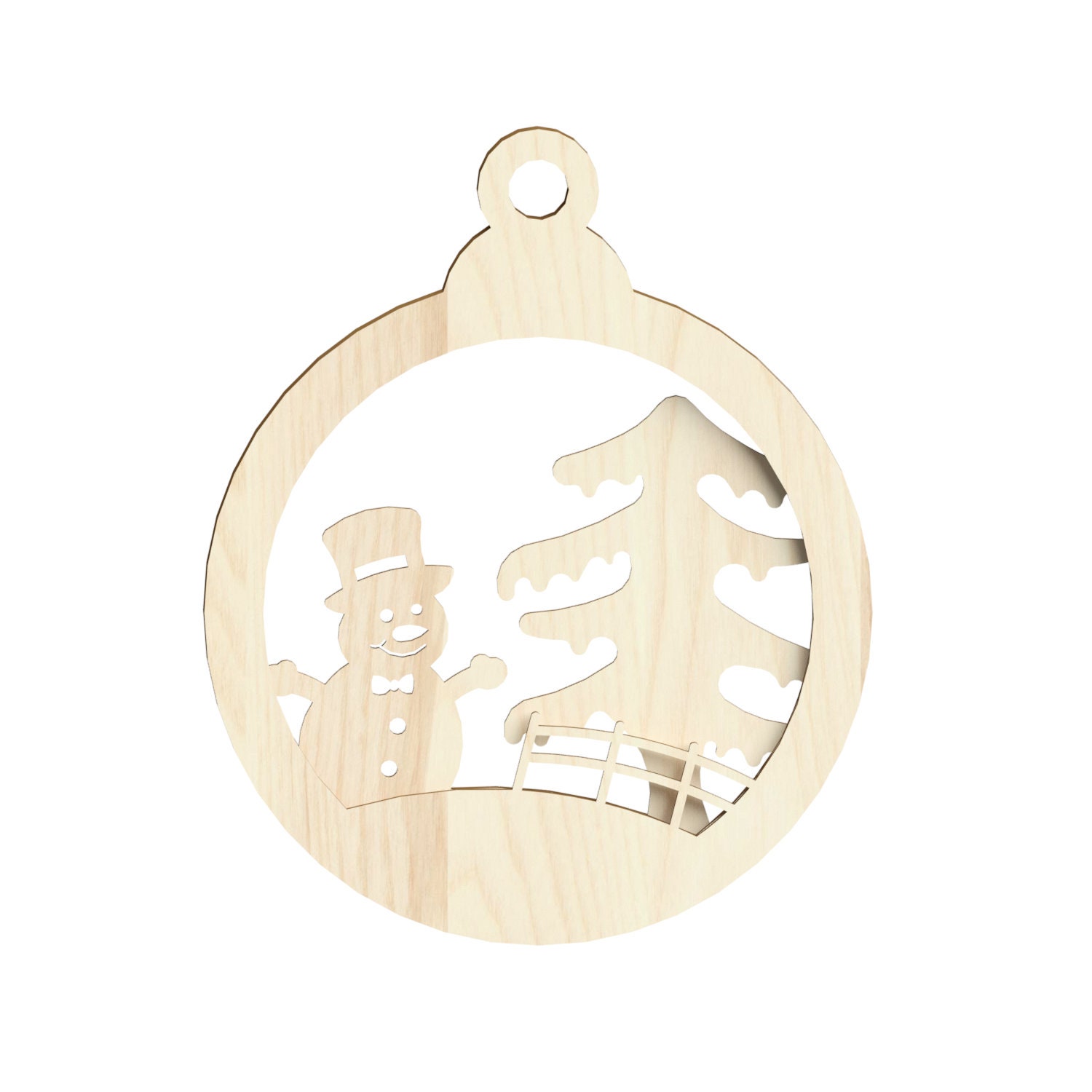 Christmas Ornament Laser Cut Files SvgDxfPdfAiCdrEps | Etsy