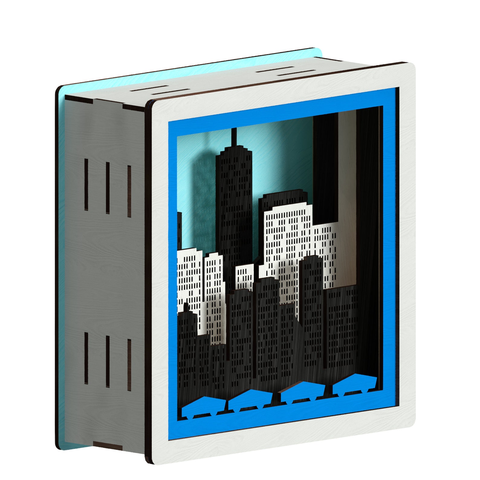 Light Box City, Laser Cut Files - Svg+dxf+pdf+ai+cdr+eps - Laser Files ...
