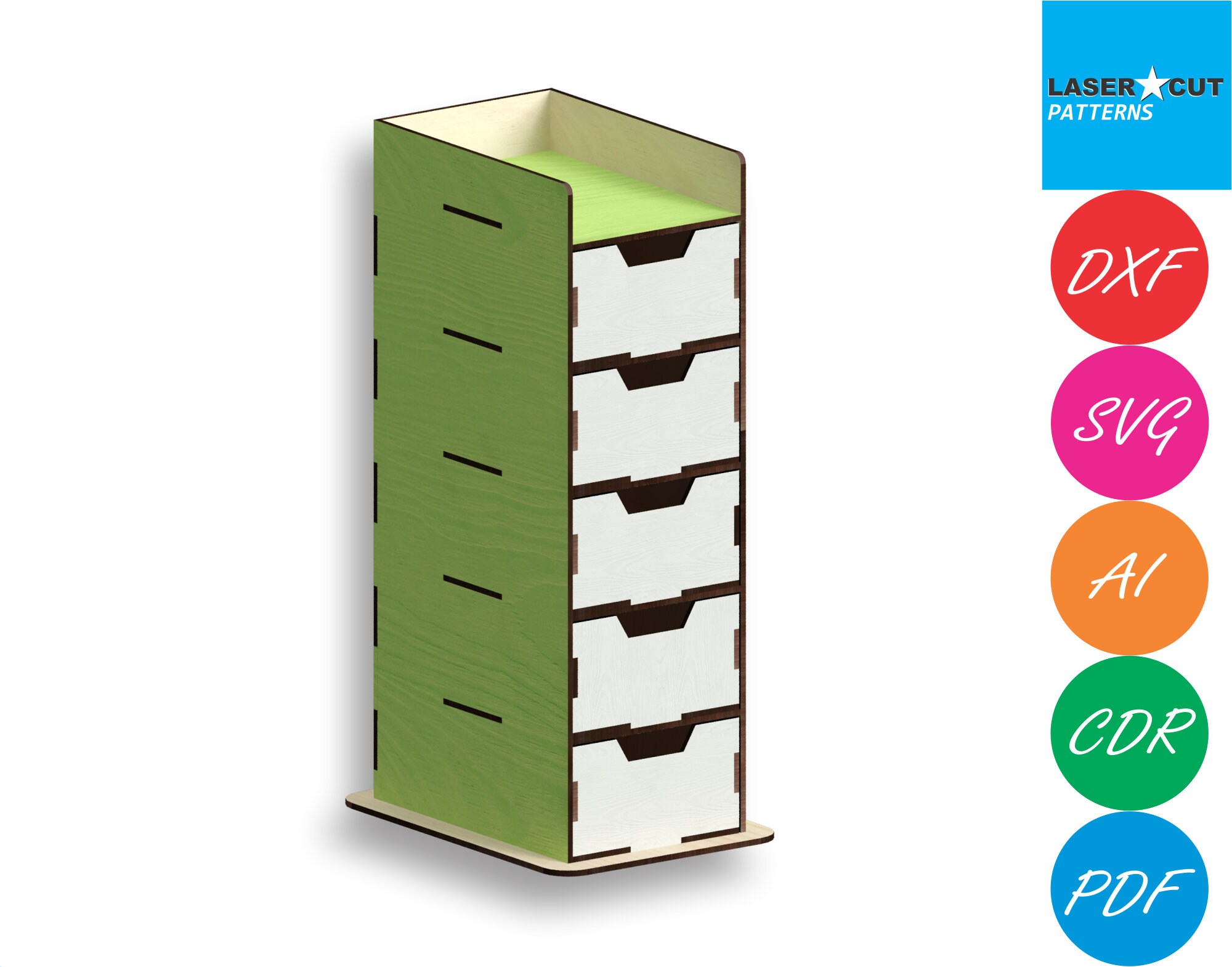 Drawer Organizerlaser Cut Files Svgdxfpdfaicdreps | Etsy