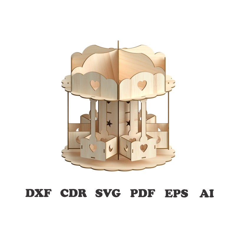 Candy Bar CarouselLaser Cut Files laser cut template Vector | Etsy