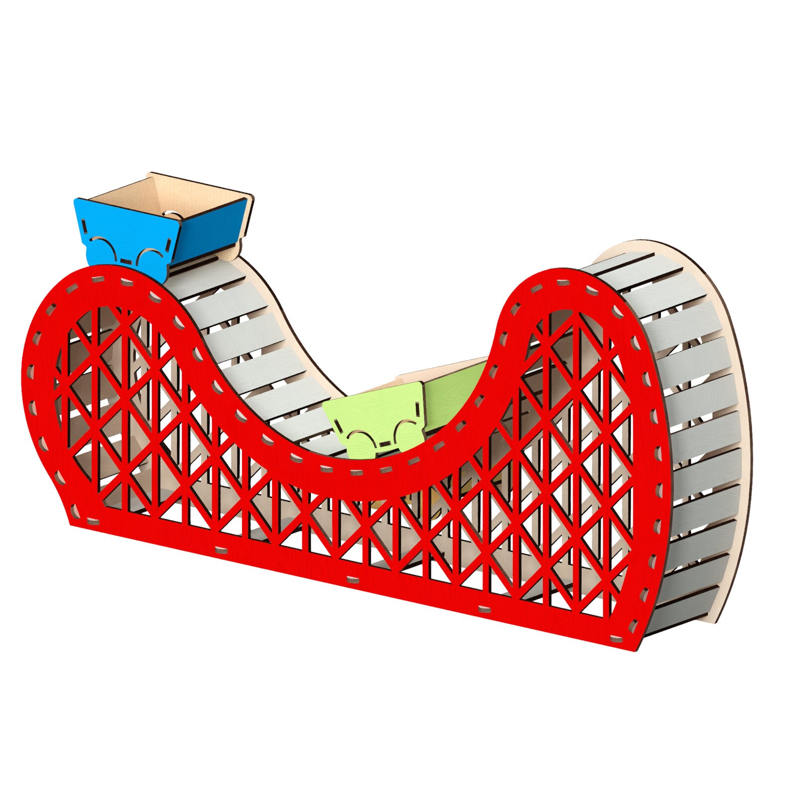 Laser Cut Roller Coaster Template, Vector Model (digital Download) - Etsy