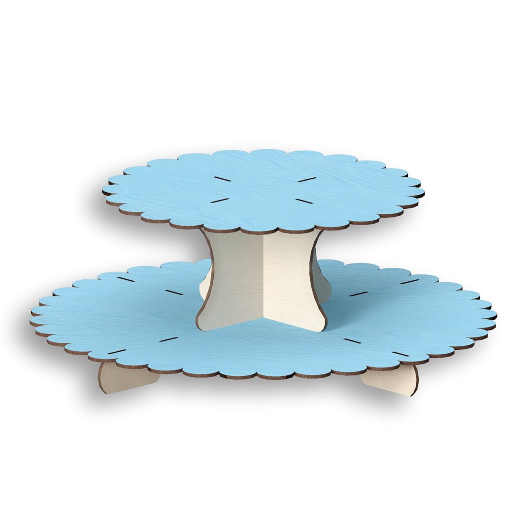 2 Tier Cupcake Stand,laser Cut Files, Laser Cut Template, Vector for ...
