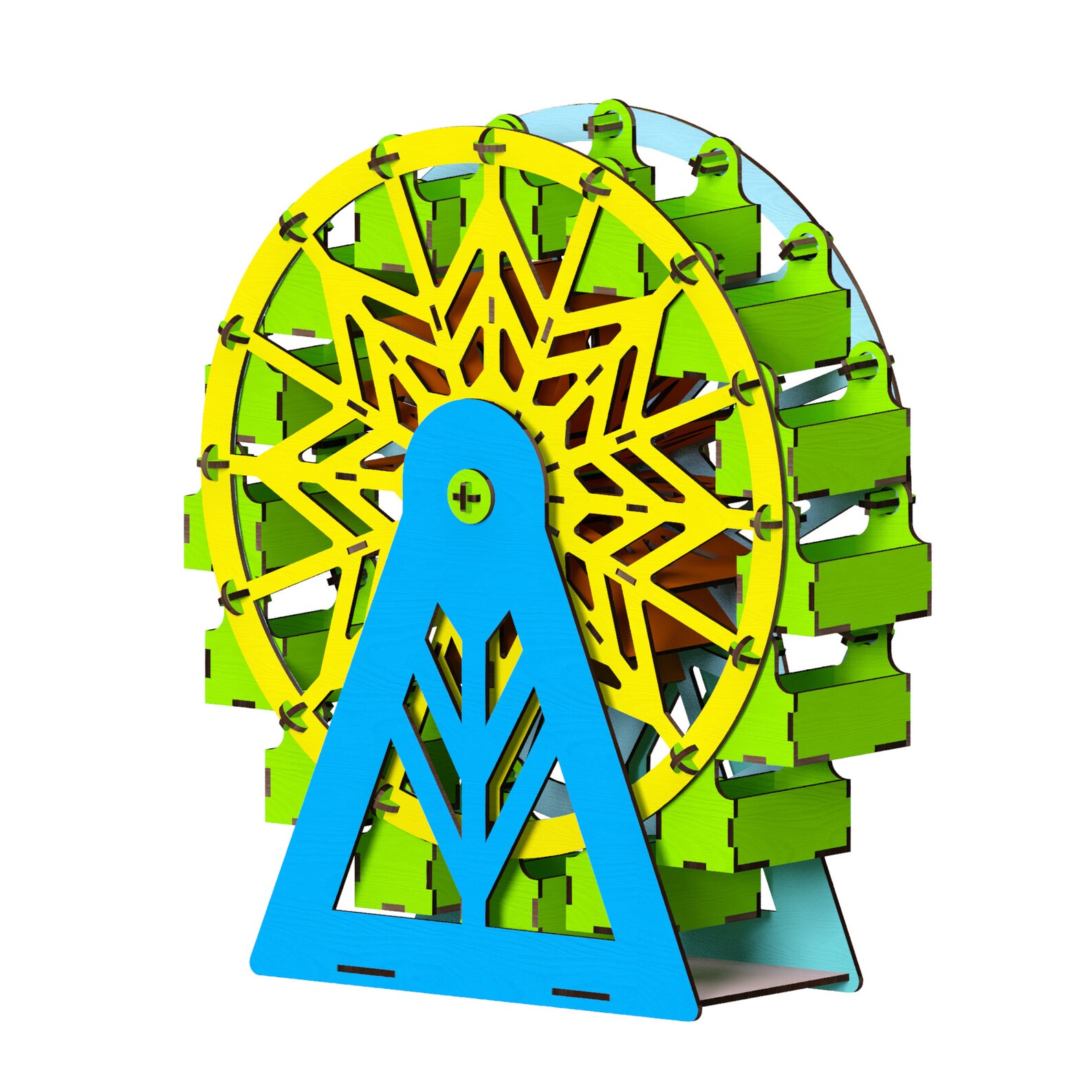 Ferris Wheellaser Cut Files Laser Cut Template Vector for | Etsy