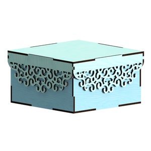 Box With Lid, Laser Cut Files, Laser Cut Template, Laser Cut Pattern ...