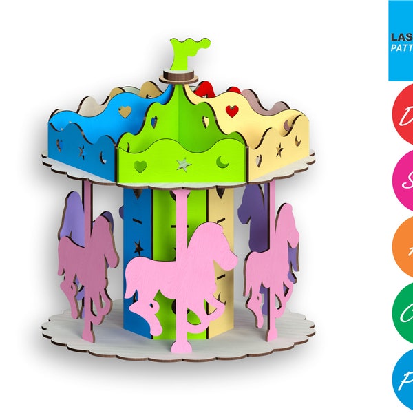 Laser Cut Carousel - Etsy