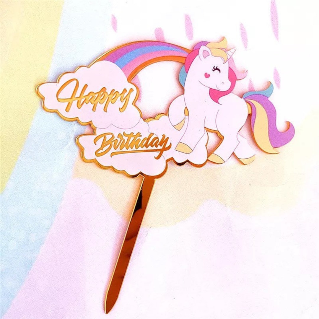 Gâteau d'anniversaire licorne et arc-en-ciel gâteau d'anniversaire ...