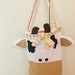 Back to School Moo Cow Tote Bag Farm Purse, Halloween Treat Bag, School ...