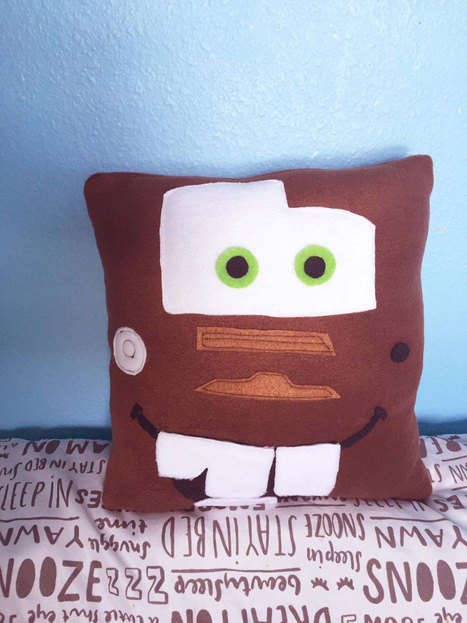 Cars Pillow Plush toy Mator Tow Truck inspired Decor | Etsy