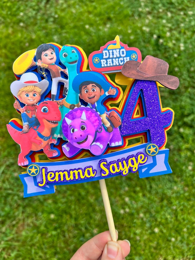 Dino Ranch Cake Topper Dino Ranch Birthday Dinosaur - Etsy Australia