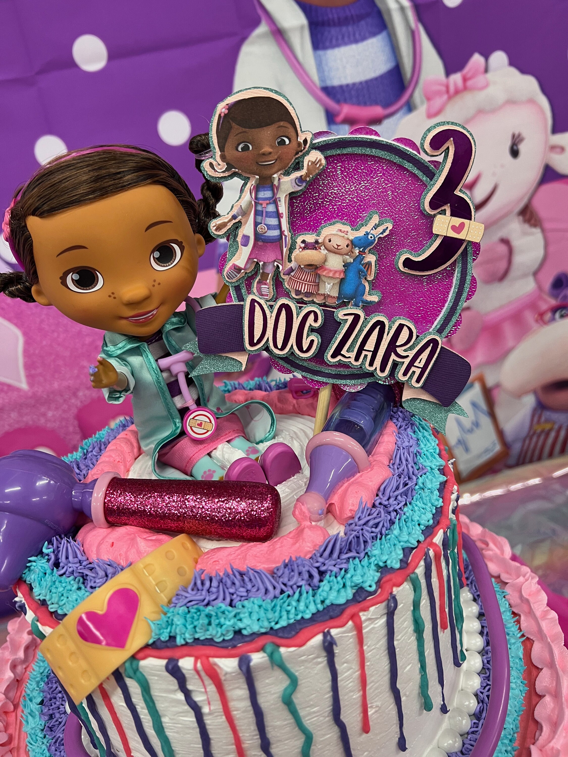 Doc Mcstuffins Cake Topper Girl Birthday Birthday - Etsy