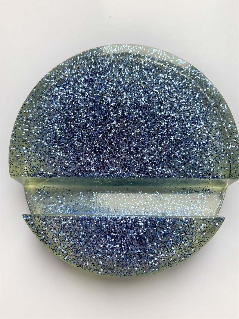 Phone Holder in Transparent Resin + Sequins - Etsy