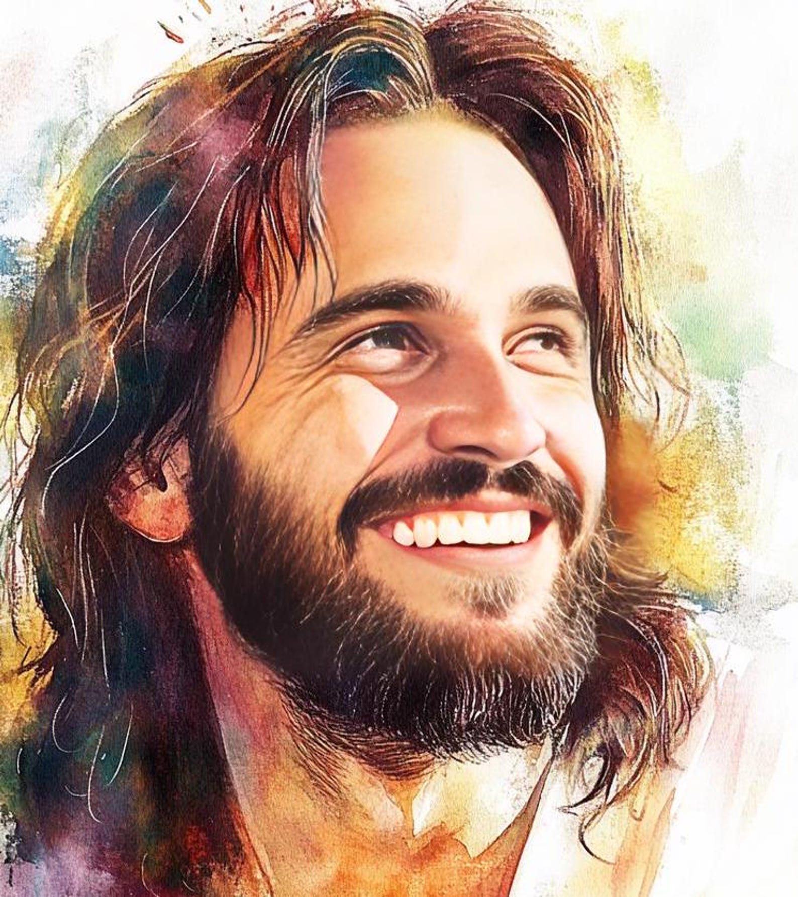 Jesus Christ Smiling Digital - Etsy