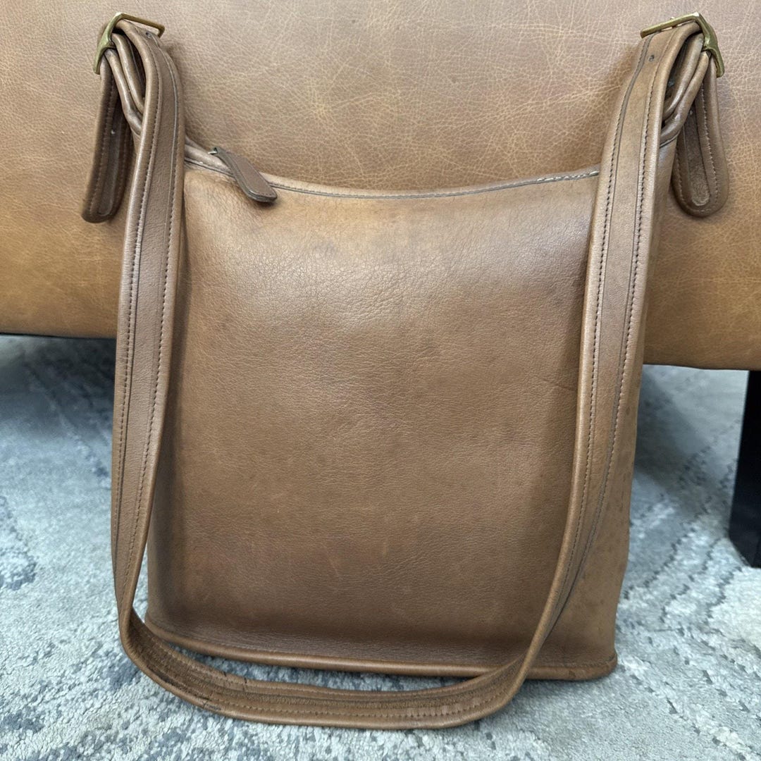 COACH Shoulder Sac #9730 Brown Leather United States Vintage 1980s Bag ...