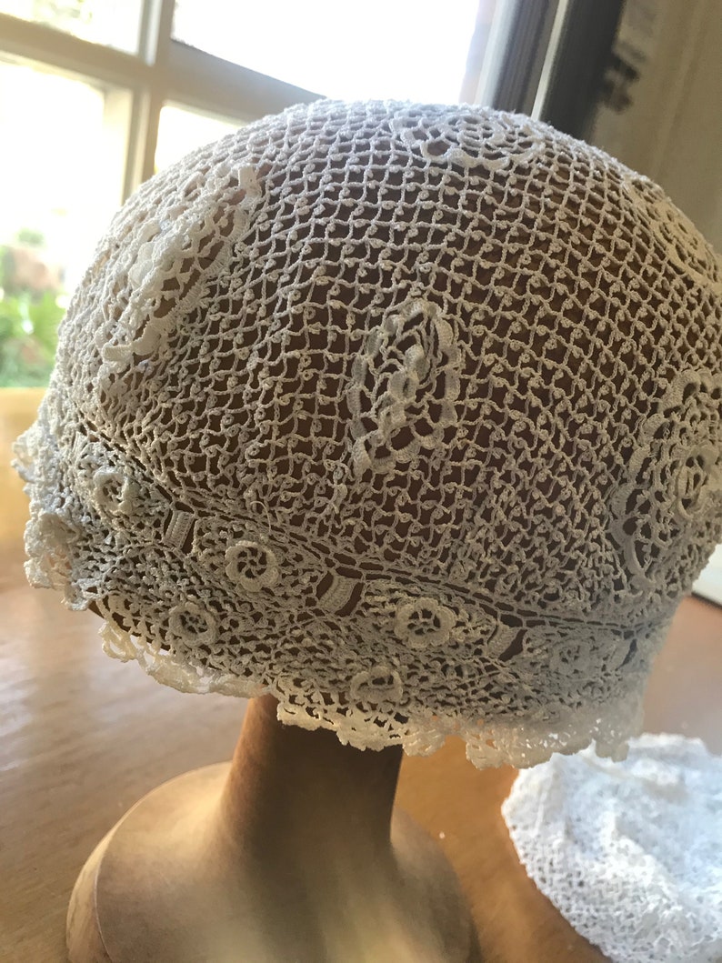Victorian Hand Crochet Antique Irish Linen Bonnet.. - Etsy