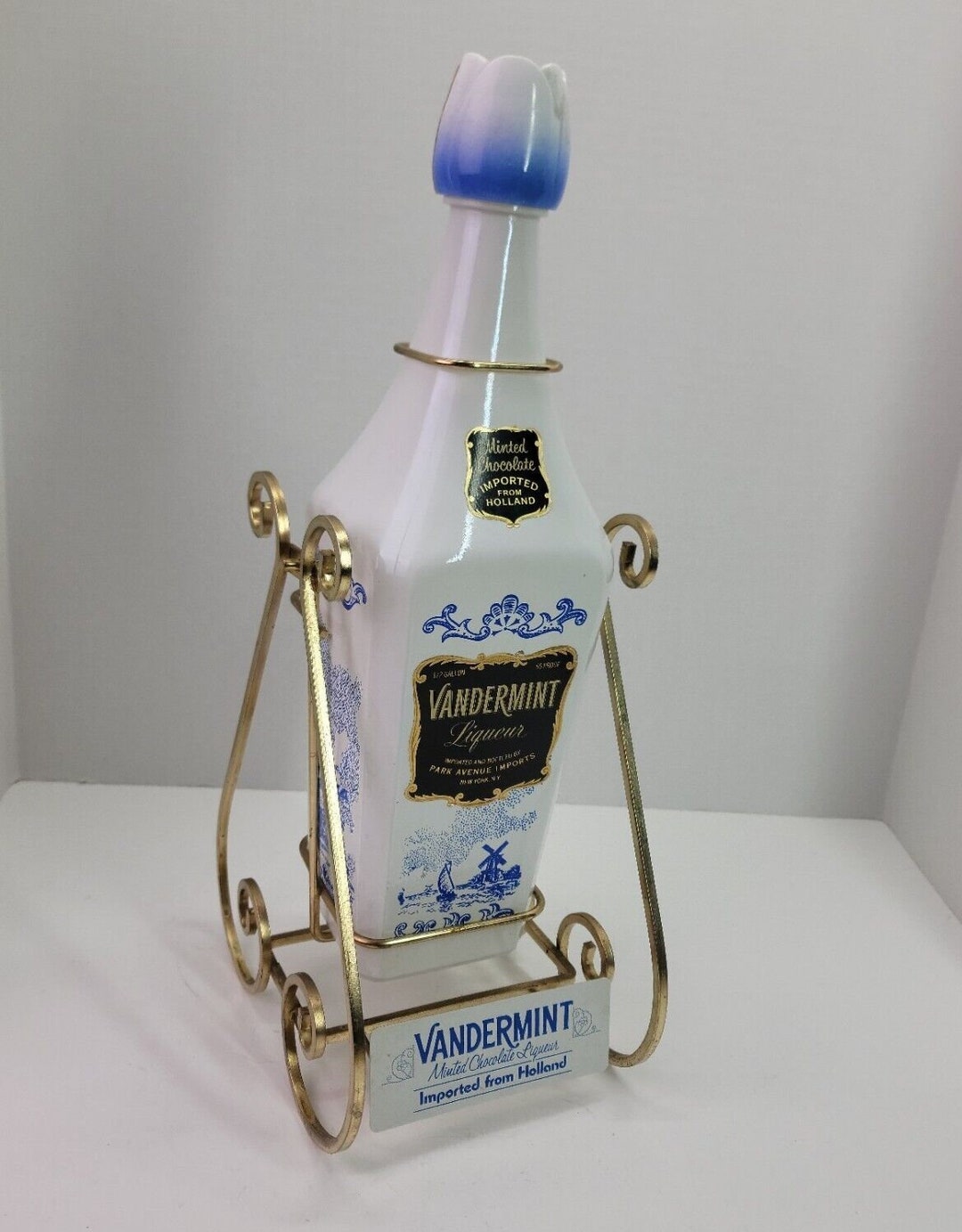 VTG Vandermint Liqueur Dutch Windmill Decanter Bottle in Barware ...