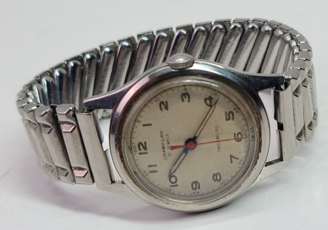 VTG Antique Crawford 17 Jewels Incabloc Swiss Wrist Watch Pilots Antimagnetic WR - Etsy