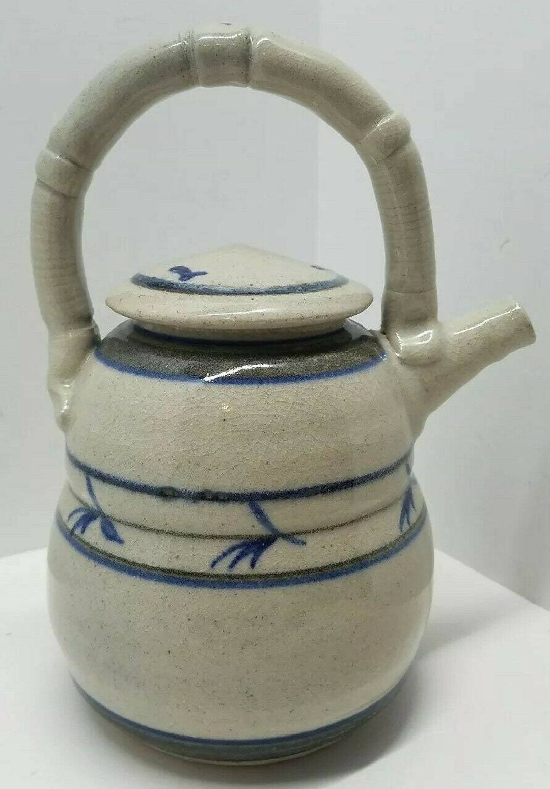 Vintage Hayes Handcrafted Studio Signed Glazed Pottery Asian Style ...