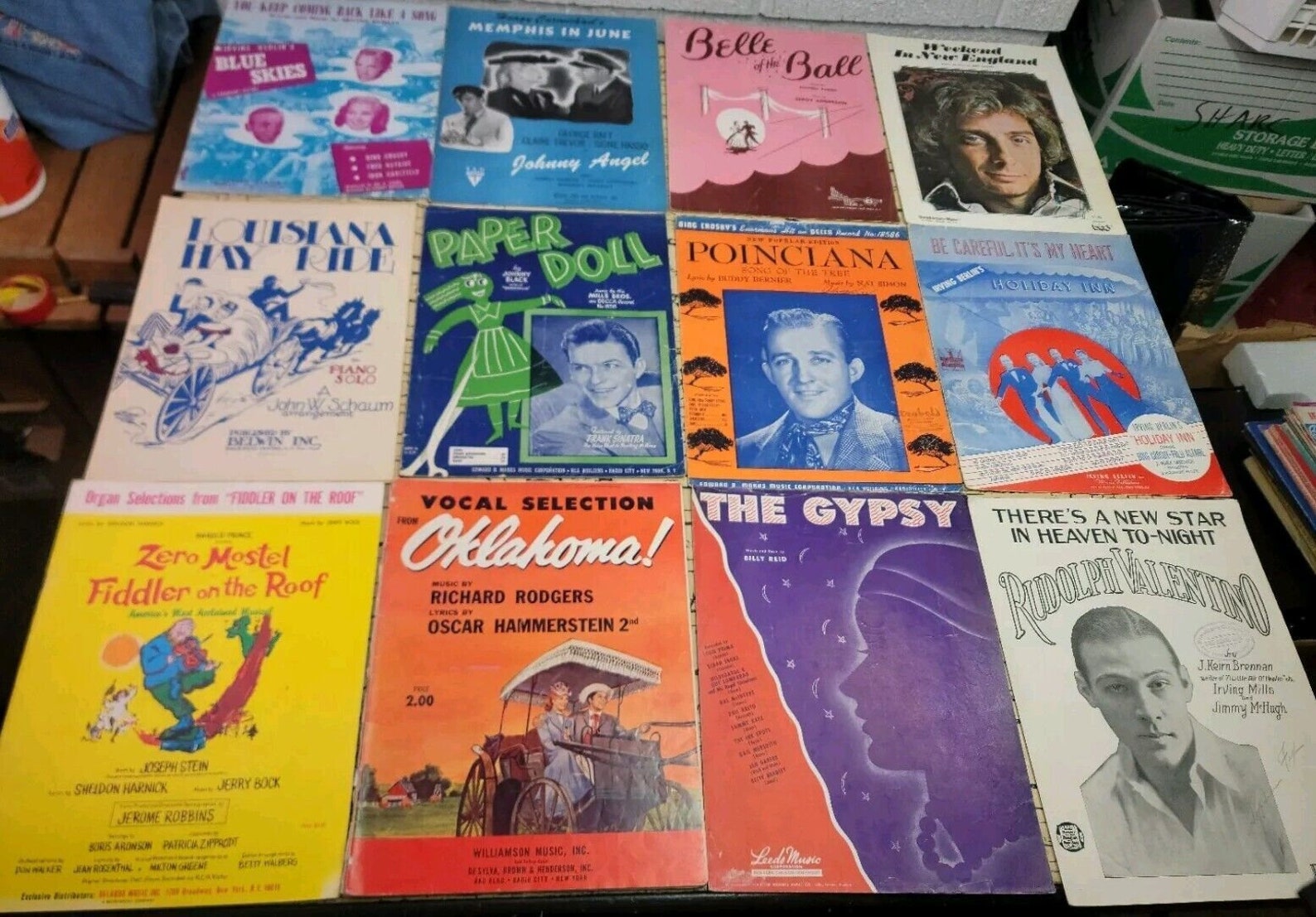 50 Vintage Sheet Music Instruction Chord Music Song Book Lot Organ ...