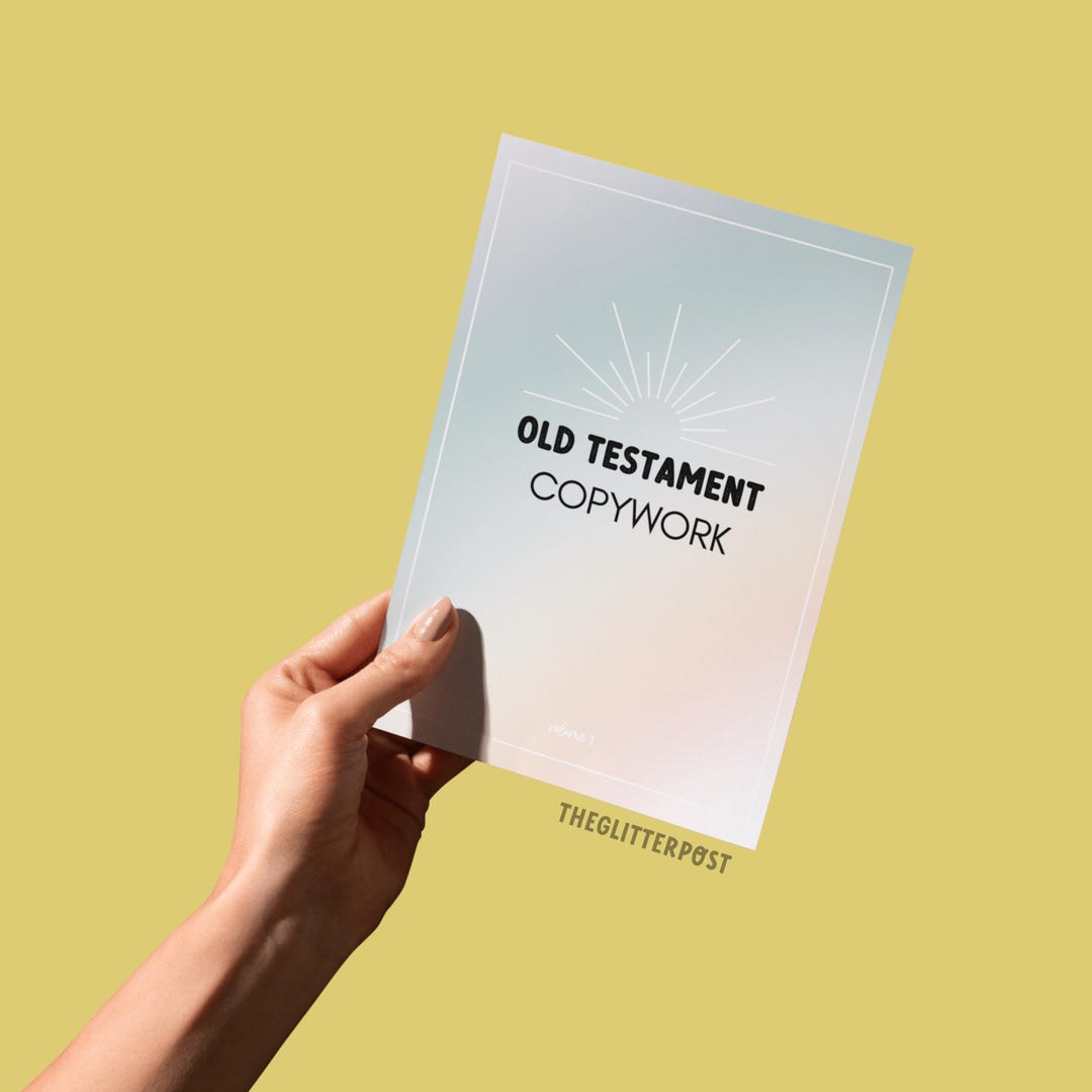 Old Testament Copywork Book - DIGITAL DOWNLOAD | Handwriting Practice ...