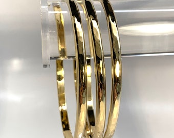 Gold Wire Bangle - Etsy
