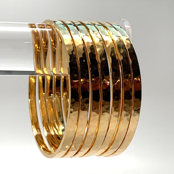 Gold Wire Bangle - Etsy