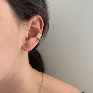 Solid Gold Scattered Hopscotch Polka Dot Diamonds, Hand Hammered Ear ...