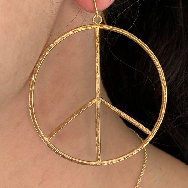 Peace Earrings - Etsy