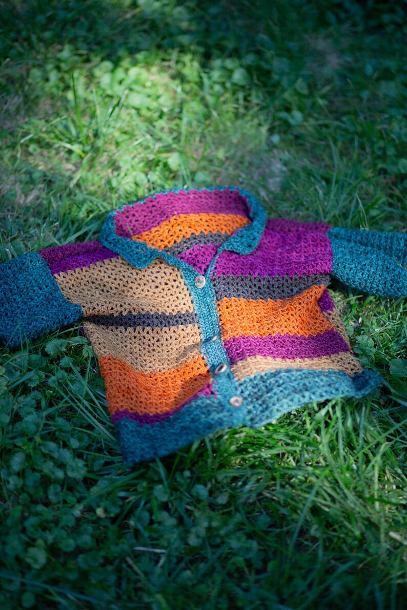 Size Small Crochet Button Shirt, Crochet Cardigan, Handmade Crochet ...