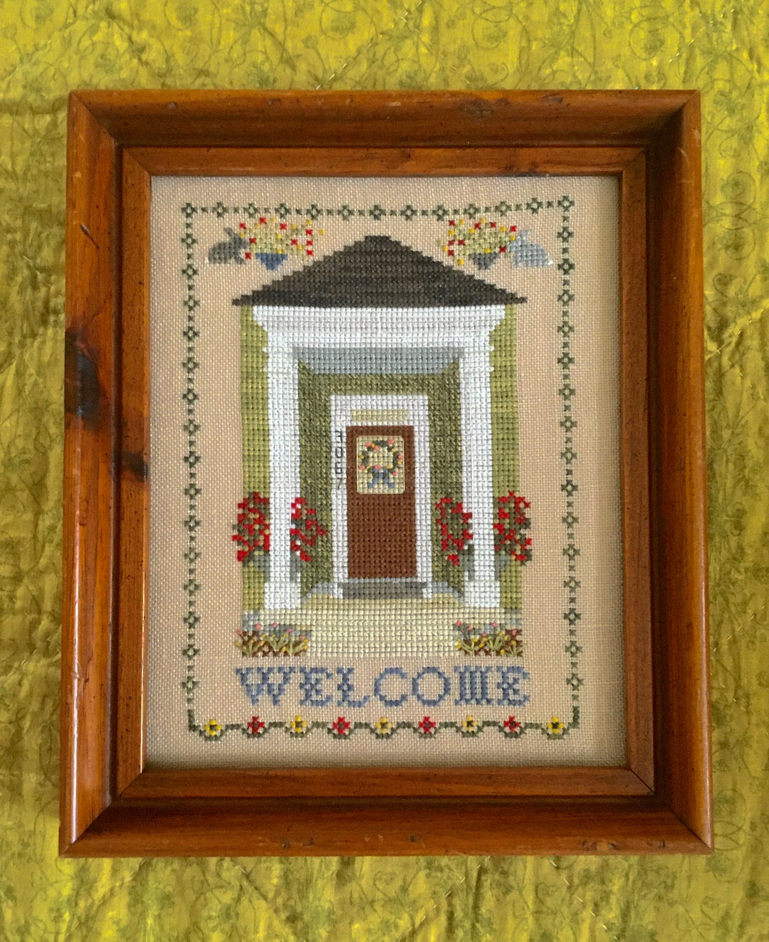 Front Door Welcome Cross Stitch Chart - Etsy