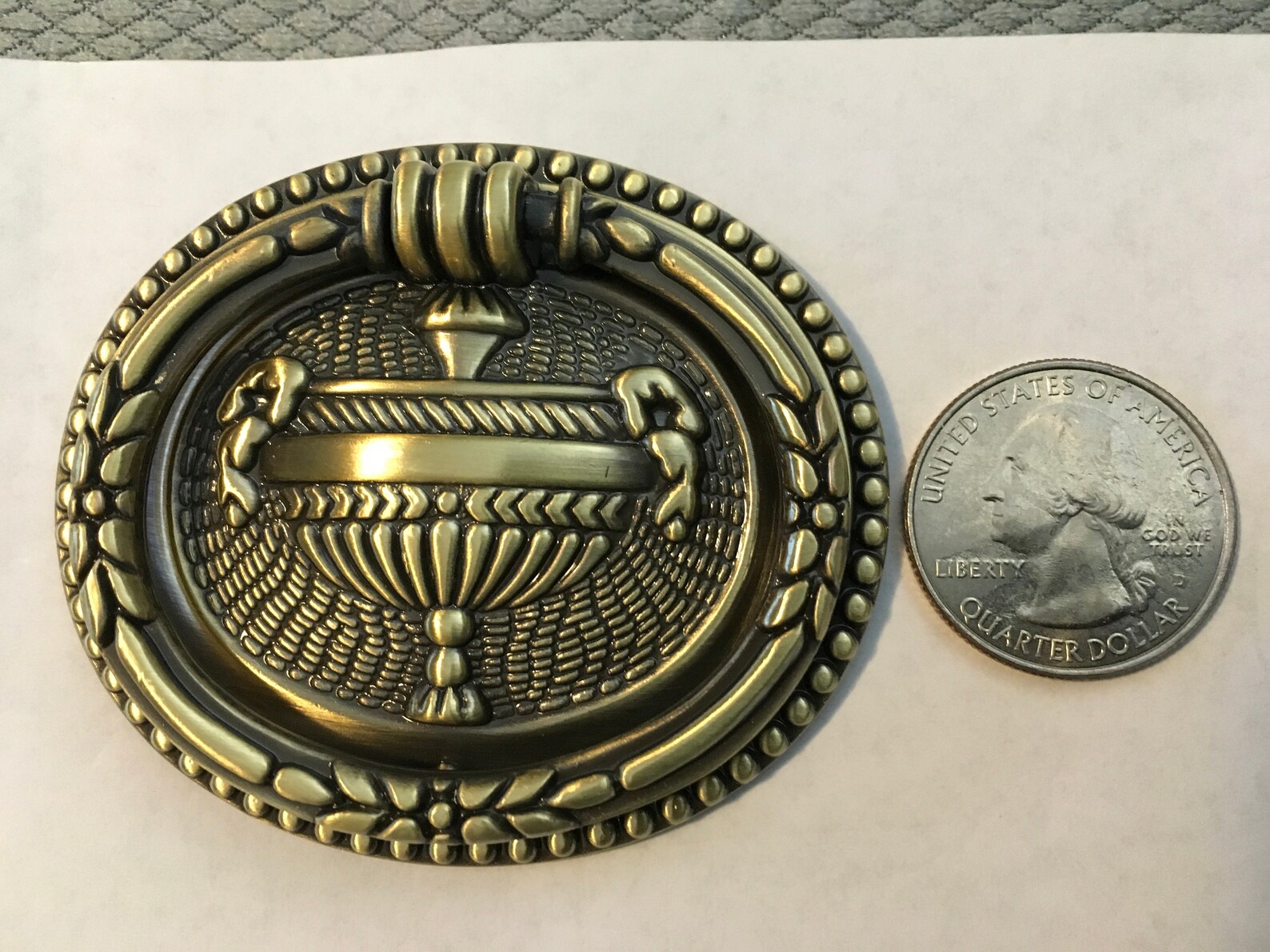 Antique Brassbronze Medallion Decorative Furniture Pull Etsy