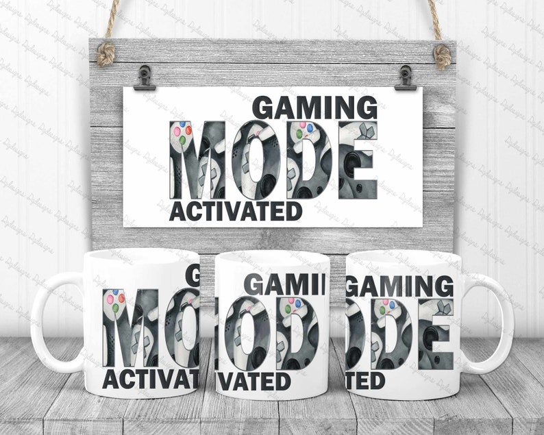 Gamer Mode Activated Template Design for Mugs T Shirts and - Etsy UK