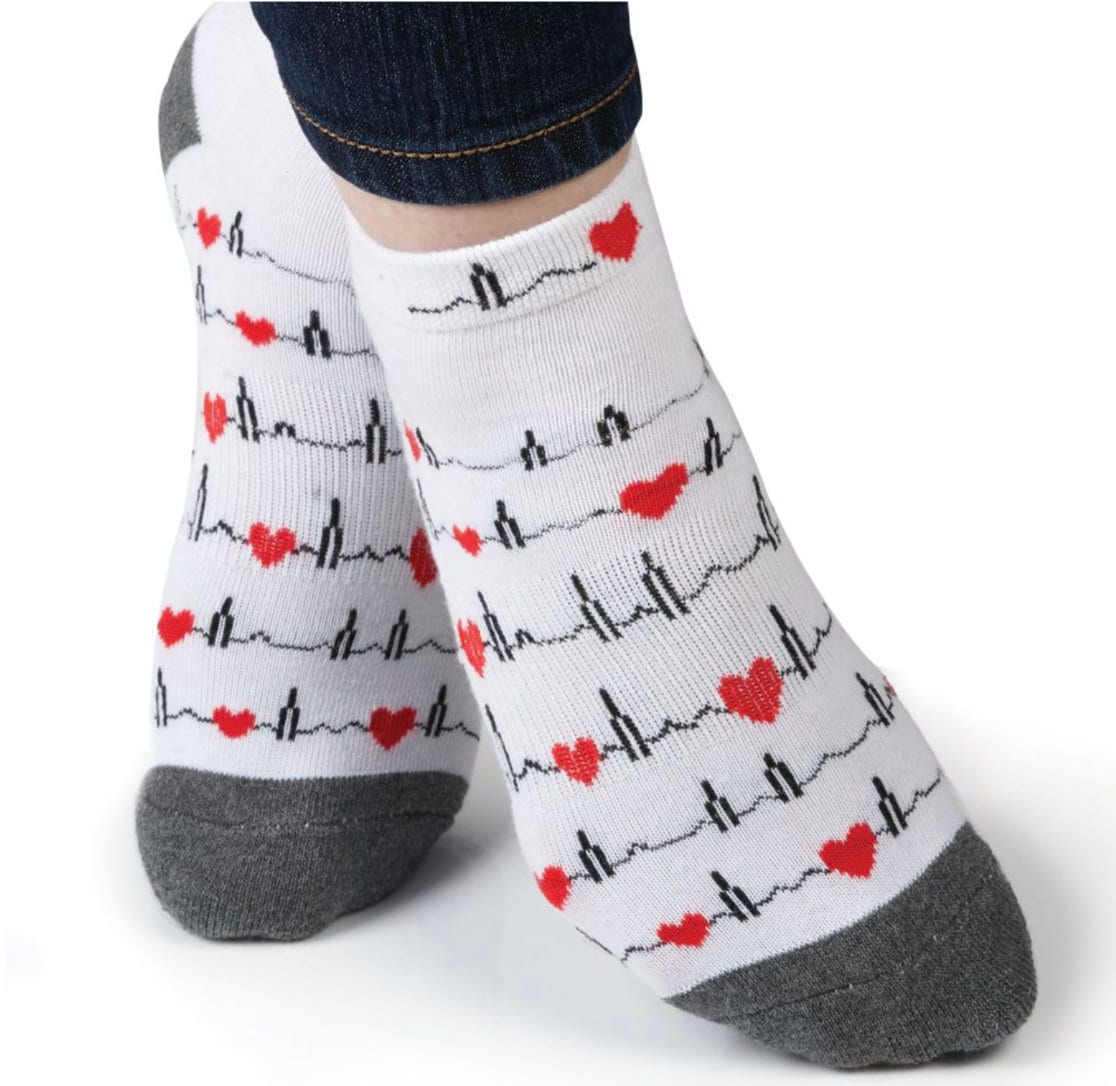 EKG Socks - Nurses Week Gift - Nursing School Gift - Nursing Graduation ...