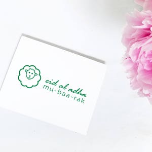 Eid Al Adha Mubarak Greeting Card, Printable, With 3 Color Options - Etsy