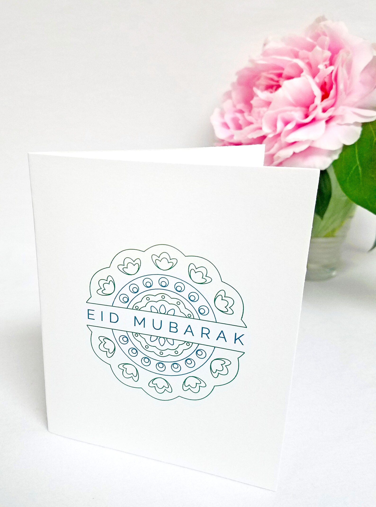 Eid Mubarak Card 1 Printable With 3 Color Options - Etsy