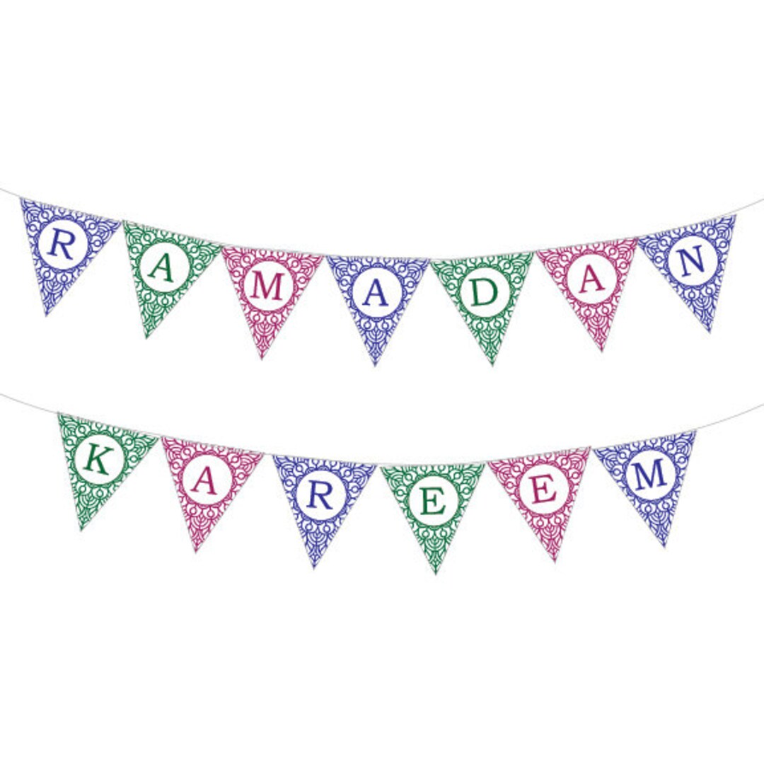 Ramadan Kareem Banner, Garland, Printable, DIY, Multiple Colors - Etsy