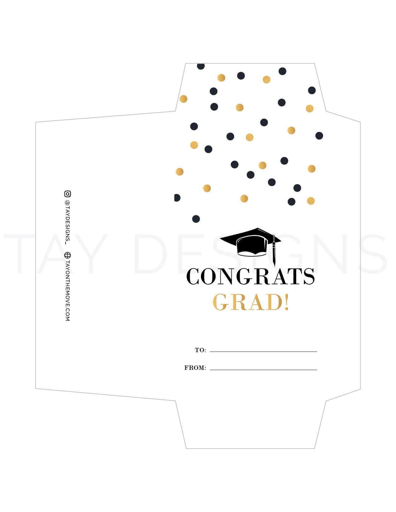 Congrats Grad Money Envelope in 3 Combos, DIY Printable - Etsy