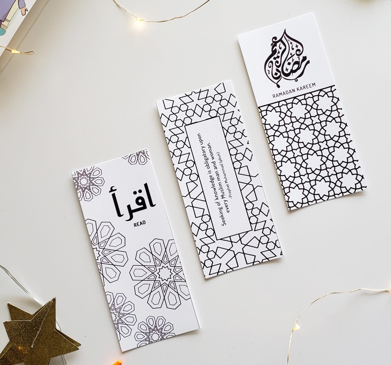 Islamic/ramadan Coloring Bookmarks, Activity for Kids, Printable ...