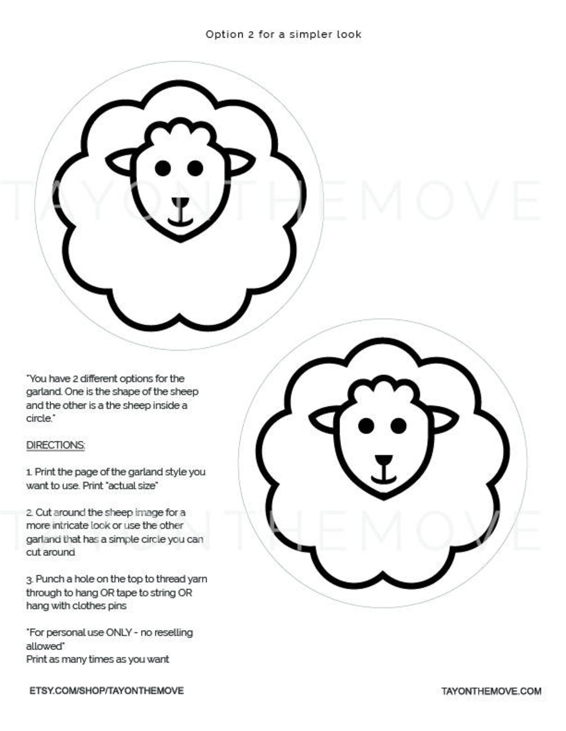 Sheep Garland for Eid Al Adha, DIY Eid Decorations - Etsy