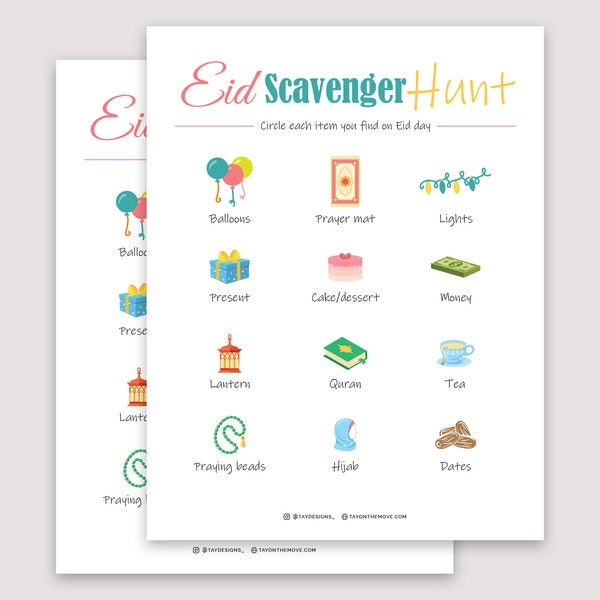 Islamic Scavenger Hunt - Etsy