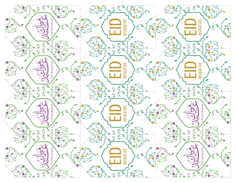 Eid Mubarak Gift Tags, Islamic Printable, Islamic Crafts, DIY - Etsy