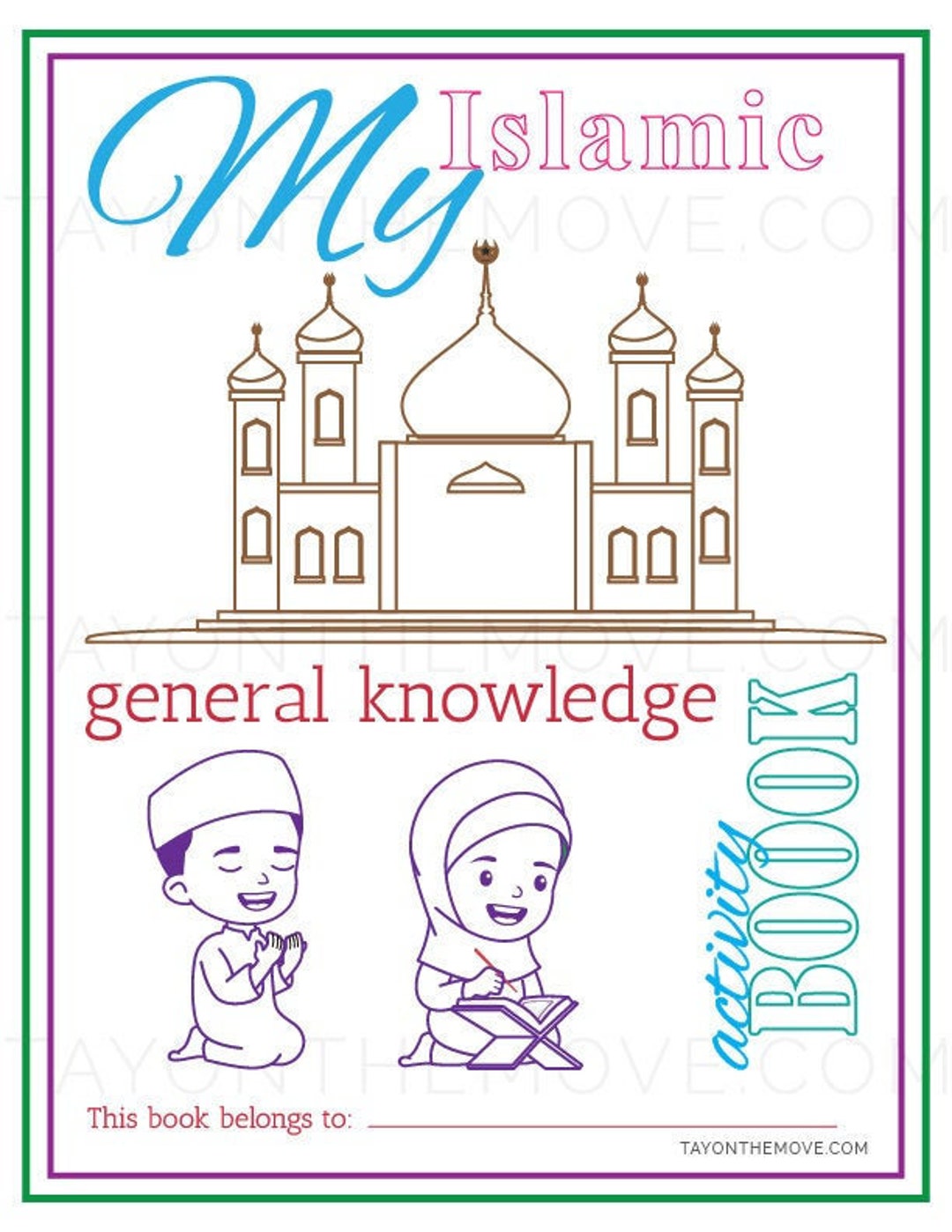 Islamic General Knowledge Book for Muslim Children, Printable, Muslim ...
