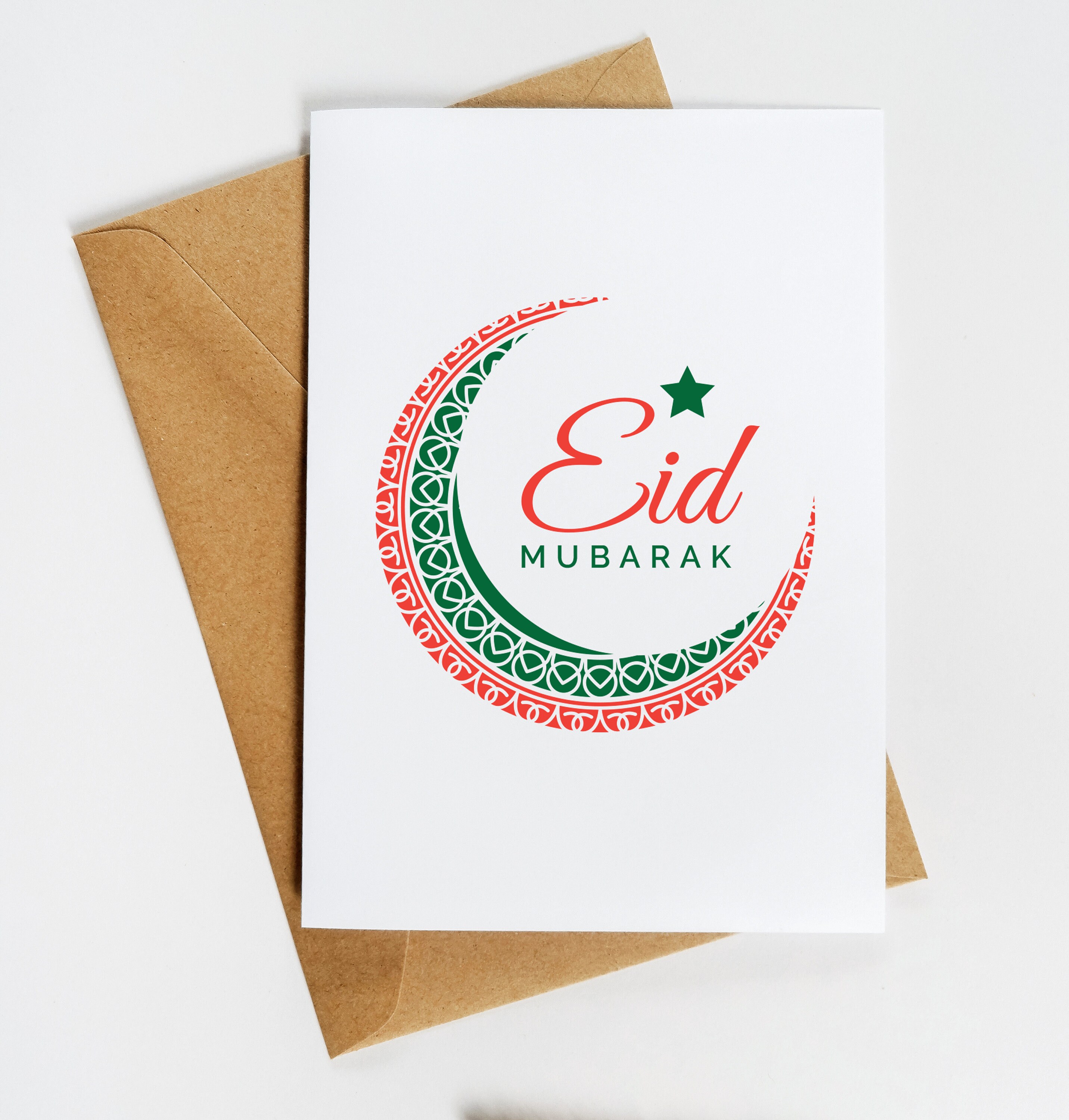 Eid Mubarak Card Printable With 3 Color Options Greeting - Etsy