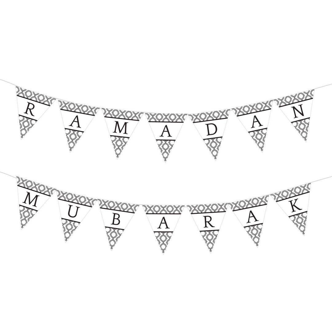 Ramadan Mubarak AND Eid Mubarak Garland/banner (pattern) - Etsy