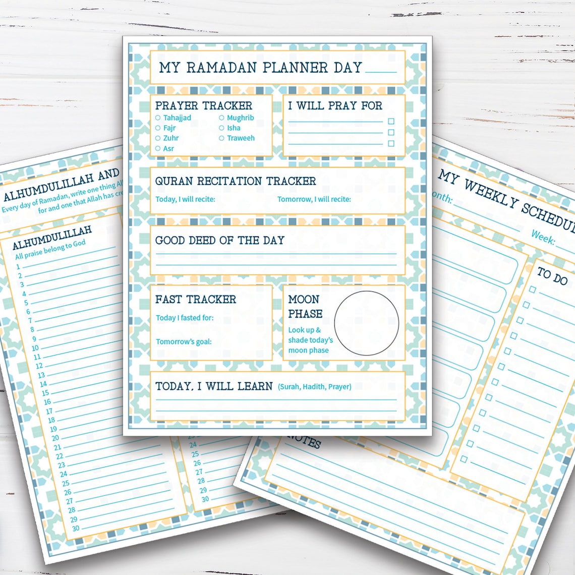 Ramadan Planner for Kids Printable Weekly Planner Islamic | Etsy